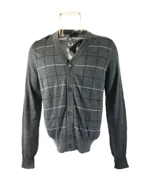 Dunhill V-neck Long-sleeve Sweater With Checkered Pattern