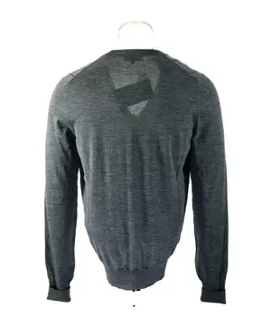 Dunhill V-neck Long-sleeve Sweater With Checkered Pattern