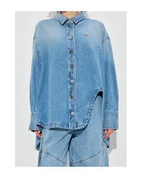 Attico Button-up Denim Shirt - Blue