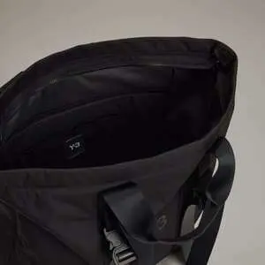 Y3 Top Handle Shopper Bag With Metallic Buckle - Black