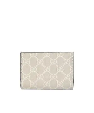 Gucci Bi-color Gg Marmont Small Wallet - Beige/white