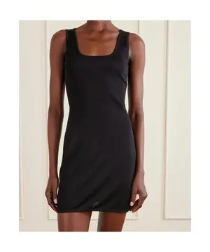 Saint Laurent Sleeveless Square Neck Mini Dress