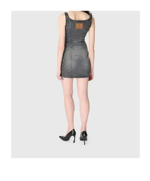 MARINE SERRE Fitted Denim Mini Dress