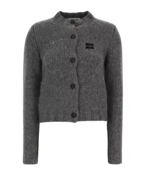 Miu Miu Crewneck Button-up Cardigan