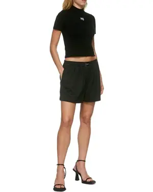 Alexander Wang Mock Neck Short Sleeve T-shirt