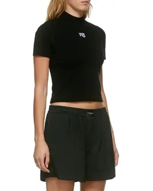 Alexander Wang Mock Neck Short Sleeve T-shirt