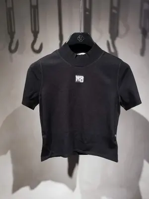 Alexander Wang Mock Neck Short Sleeve T-shirt
