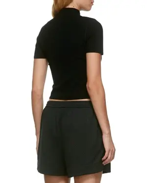 Alexander Wang Mock Neck Short Sleeve T-shirt