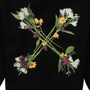 Off-White Floral Arrows Hoodie - Black