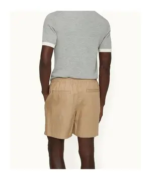 Orlebar Brown Alex Drawstring Linen Shorts - Biscuit