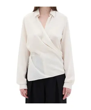 ANN DEMEULEMEESTER Alba Tie Wrap Shirt - Chalk White