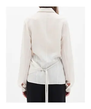 ANN DEMEULEMEESTER Alba Tie Wrap Shirt - Chalk White