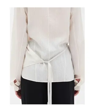 ANN DEMEULEMEESTER Alba Tie Wrap Shirt - Chalk White