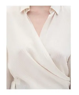 ANN DEMEULEMEESTER Alba Tie Wrap Shirt - Chalk White