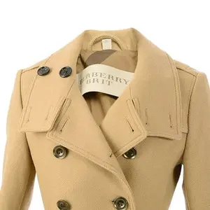 Burberry Long-sleeved Trench Coat With Belt - Nude