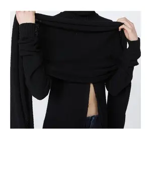 Sportmax High-neck Knitted Jumper With Front Slit
