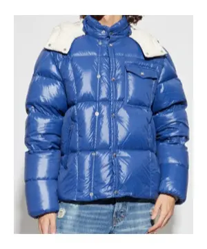 Moncler Serfanto Hooded Puffer Jacket - Blue