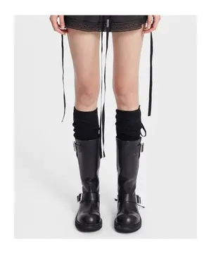 ANN DEMEULEMEESTER Sarith Engineer Buckles Biker Boots
