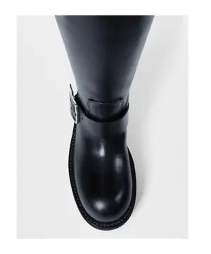 ANN DEMEULEMEESTER Sarith Engineer Buckles Biker Boots
