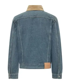 J.W.ANDERSON Denim Trucker Jacket With Corduroy Collar - Medium Blue