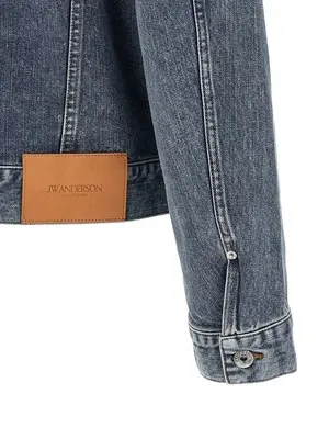 J.W.ANDERSON Denim Trucker Jacket With Corduroy Collar - Medium Blue