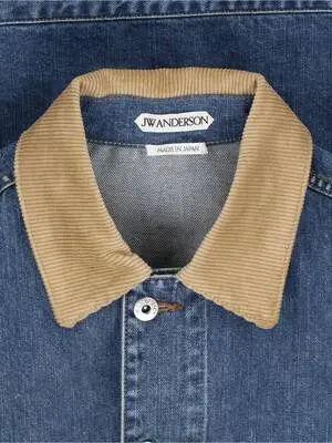J.W.ANDERSON Denim Trucker Jacket With Corduroy Collar - Medium Blue