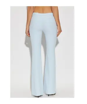 Alexander McQueen Tailored Trousers With Creased Detailing - Light Blue