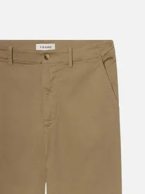 FRAME Belt Loop Straight Leg Casual Pants - Brown