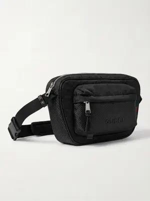 Gucci Nexus Logo Detailed Large Sling Bag - Black
