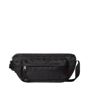 Gucci Nexus Logo Detailed Large Sling Bag - Black