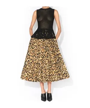 Alaïa Bead Knit Peplum Tank Top With 3d Fringe