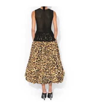 Alaïa Bead Knit Peplum Tank Top With 3d Fringe