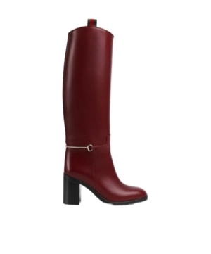 Gucci Slim Horsebit Boots - Red