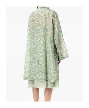 Prada Floral-printed Long-sleeved Coat