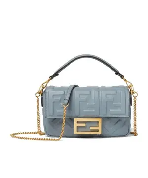 Fendi Baguette Ff Embossed Mini Shoulder Bag