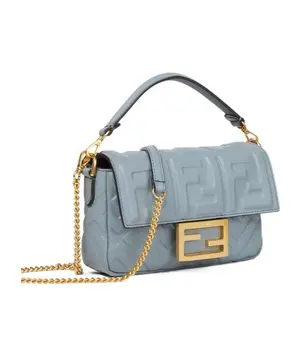 Fendi Baguette Ff Embossed Mini Shoulder Bag