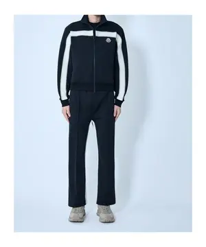 Moncler Contrast Stripe Zip Sweatshirt