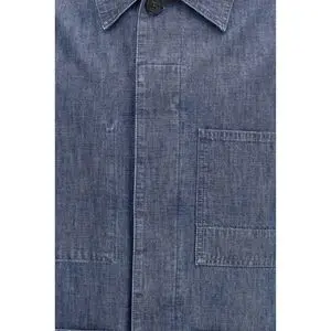 JIL SANDER Chambray Pocket Detail Shirt Jacket - Indigo