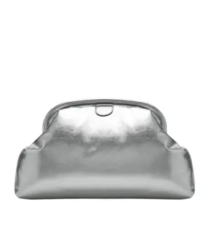 Stella McCartney Metallic Chain Clutch Bag - Silver