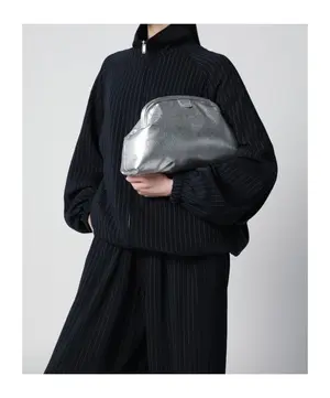 Stella McCartney Metallic Chain Clutch Bag - Silver