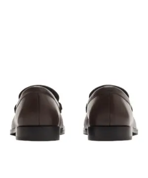 Burberry Cadet Gathered-detail Loafers - Treacle Brown