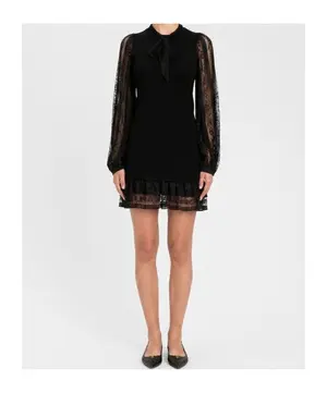 TWINSET Lace Sleeve Mini Dress