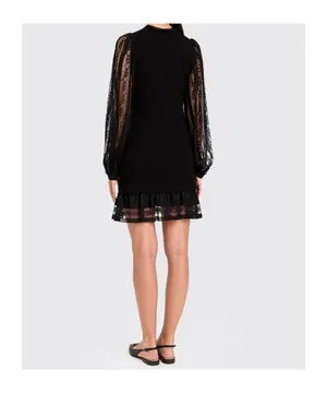 TWINSET Lace Sleeve Mini Dress