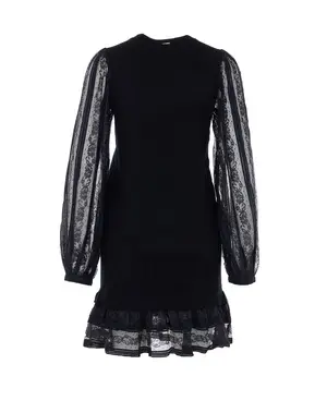 TWINSET Lace Sleeve Mini Dress