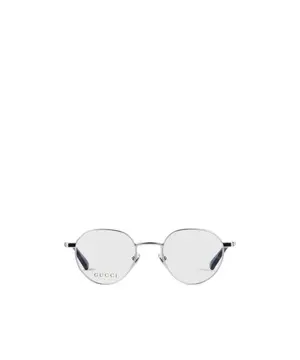 Gucci Round Optical Frame Eyeglasses - Silver