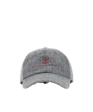 Brunello Cucinelli Textured Baseball Cap - Grey