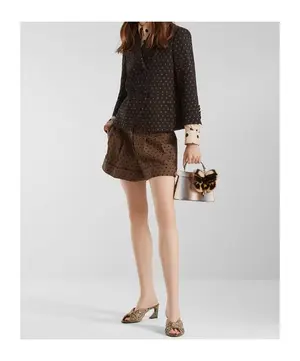 Fendi Falena Dots Printed Flared Shorts - Brown