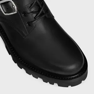 Celine Maggie" Buckle Zipped Boot In Shiny Bull