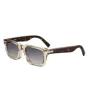 Dior Full Rim Rectangle Sunglasses With Tinted Lenses