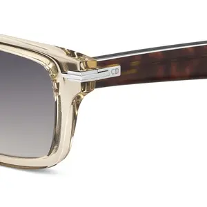 Dior Full Rim Rectangle Sunglasses With Tinted Lenses